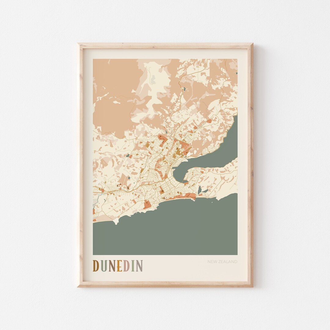 Dunedin Map Poster, Dunedin Wall Art, Dunedin Map, Dunedin Poster ...