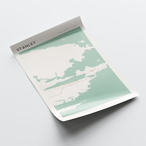 Stanley Map Poster, Stanley Wall Art, Stanley Map, Stanley Poster ...