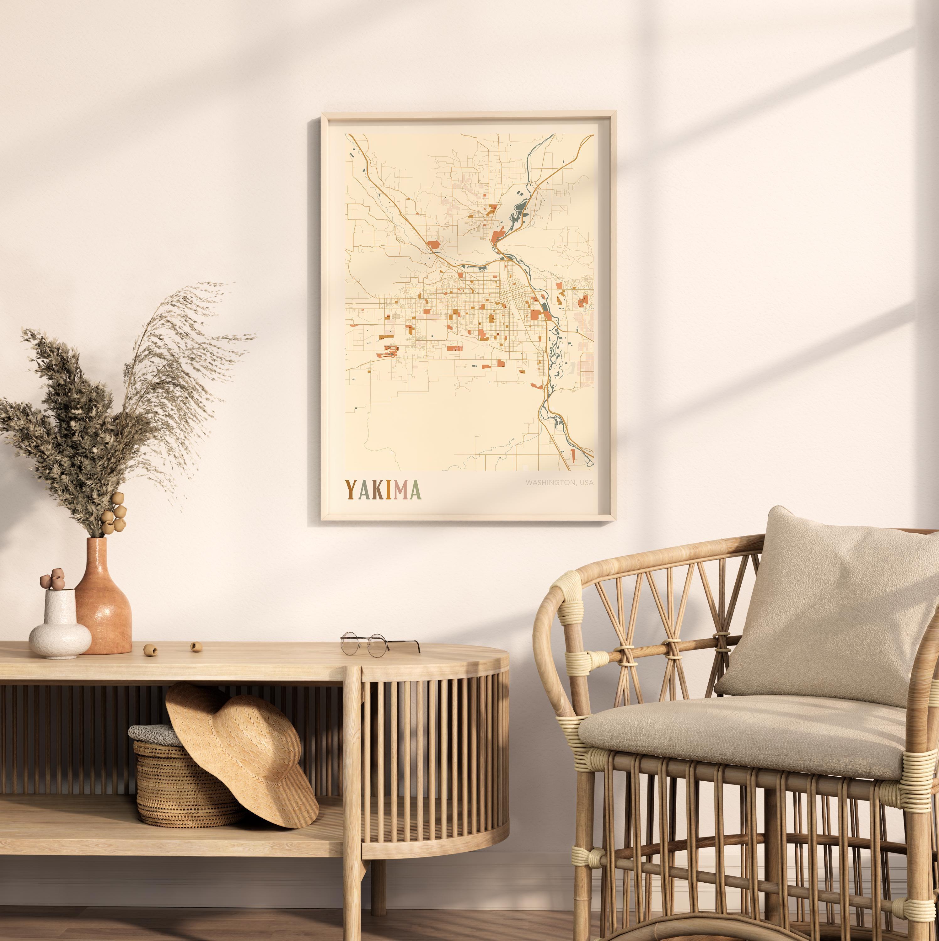 Yakima Map Poster, Yakima Print, Yakima Poster, Yakima Wall Art ...