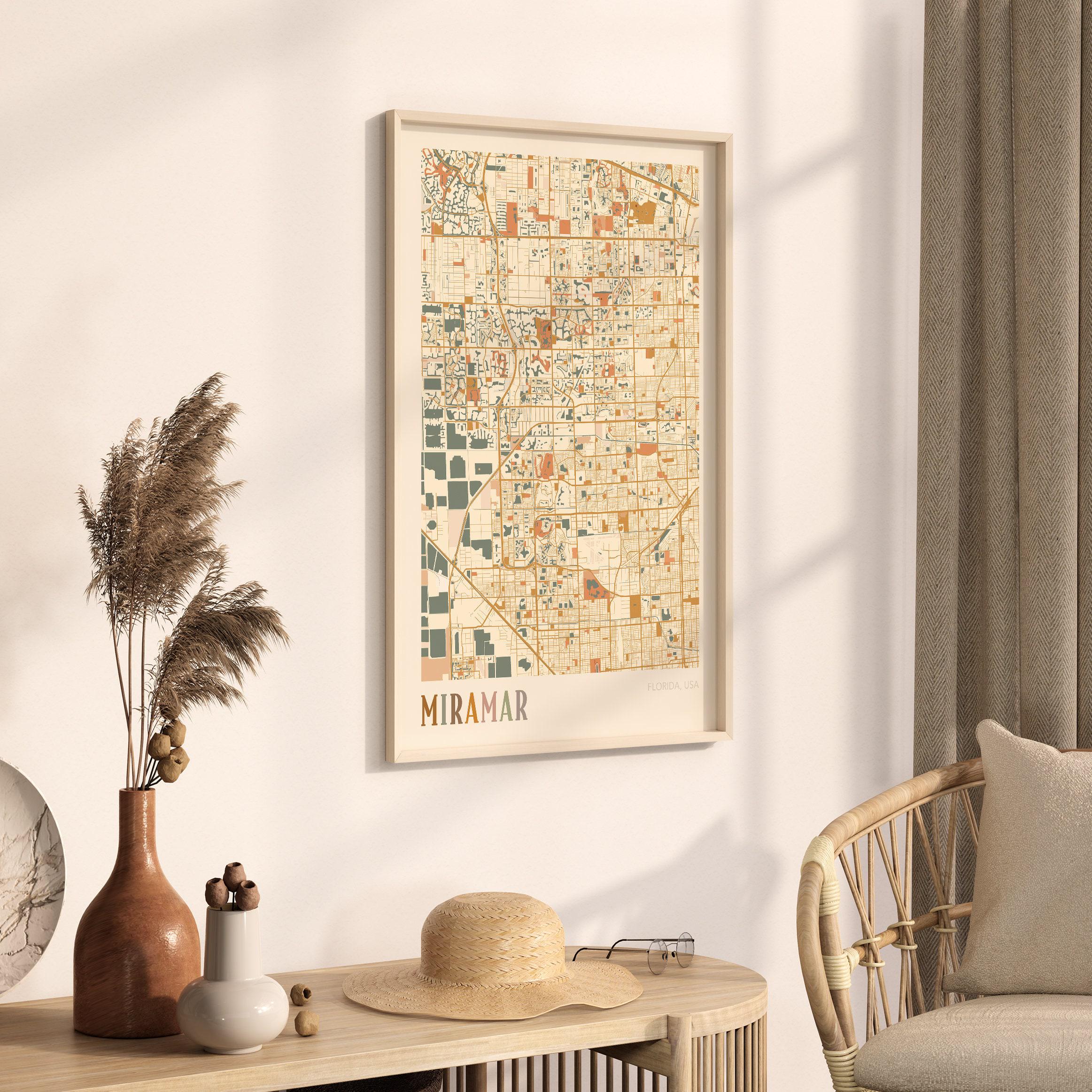 Miramar Map Poster, Miramar Print, Miramar Poster, Miramar Wall Art ...