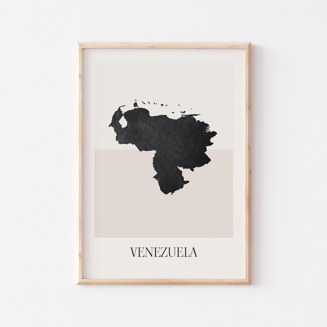 Venezuela Map Poster, Venezuela Print, Venezuela Map Print Minimalist ...