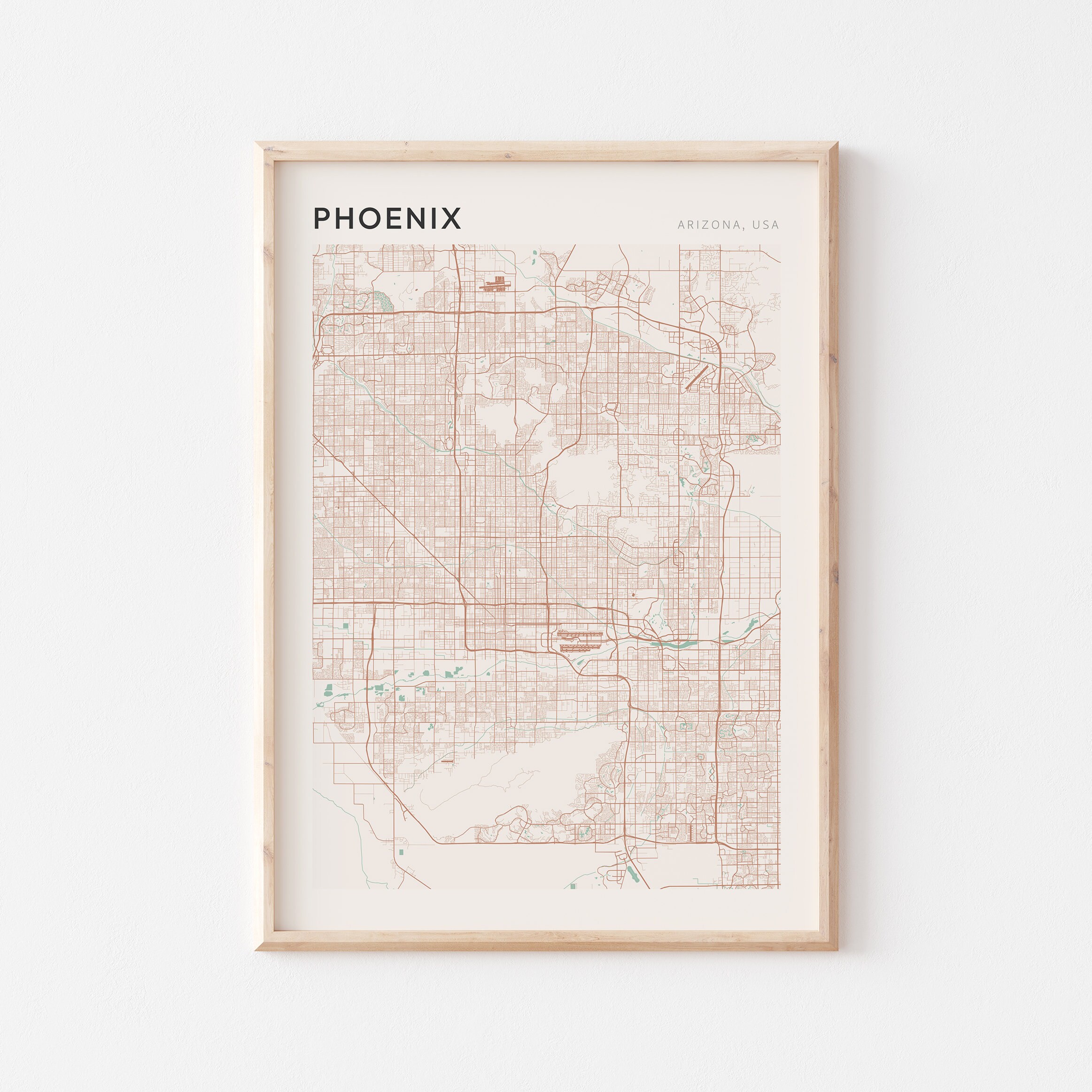 Phoenix Map Poster, Phoenix Poster, Phoenix Print, Phoenix Wall Art ...