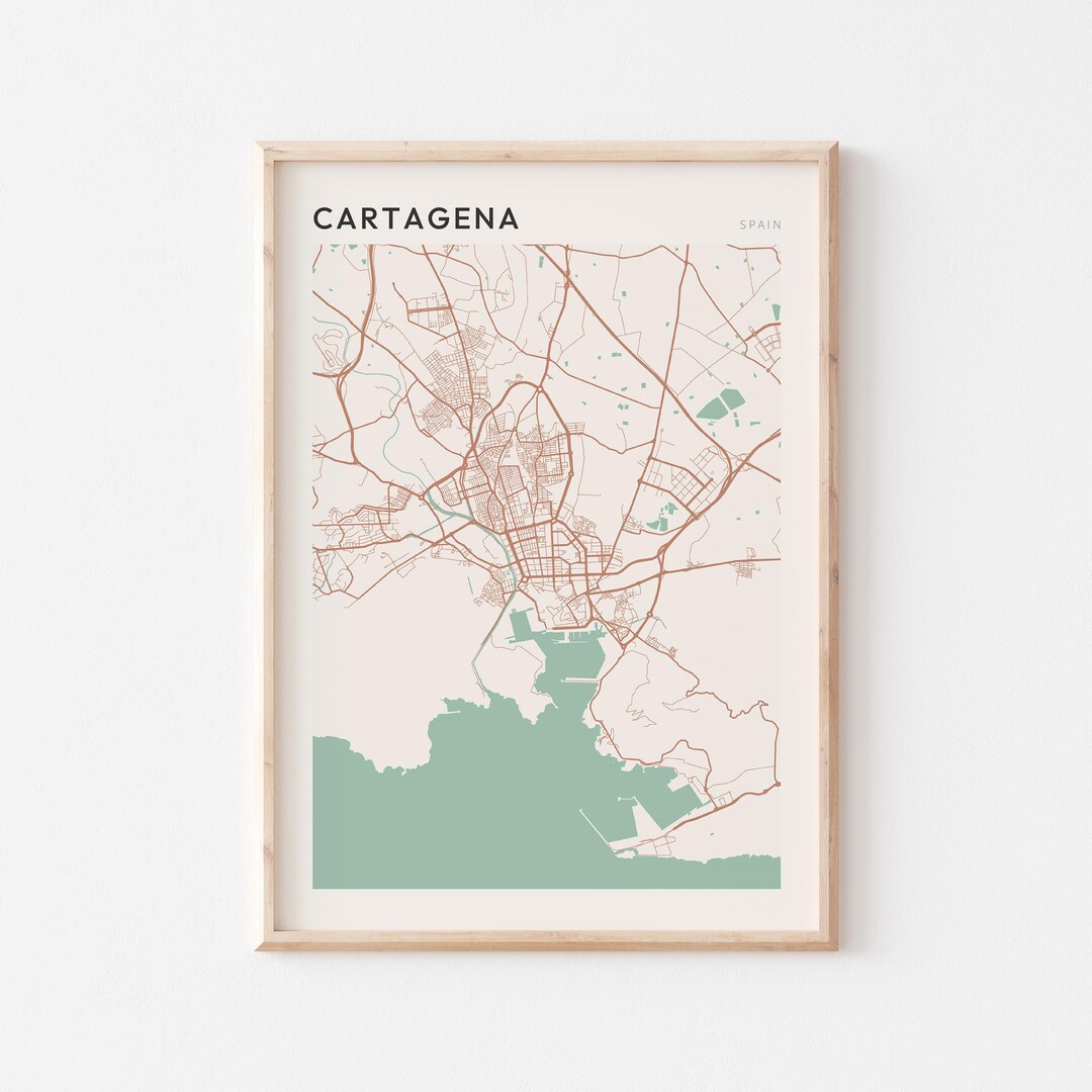 Cartagena Map Poster, Cartagena Print, Cartagena Poster, Cartagena Wall ...