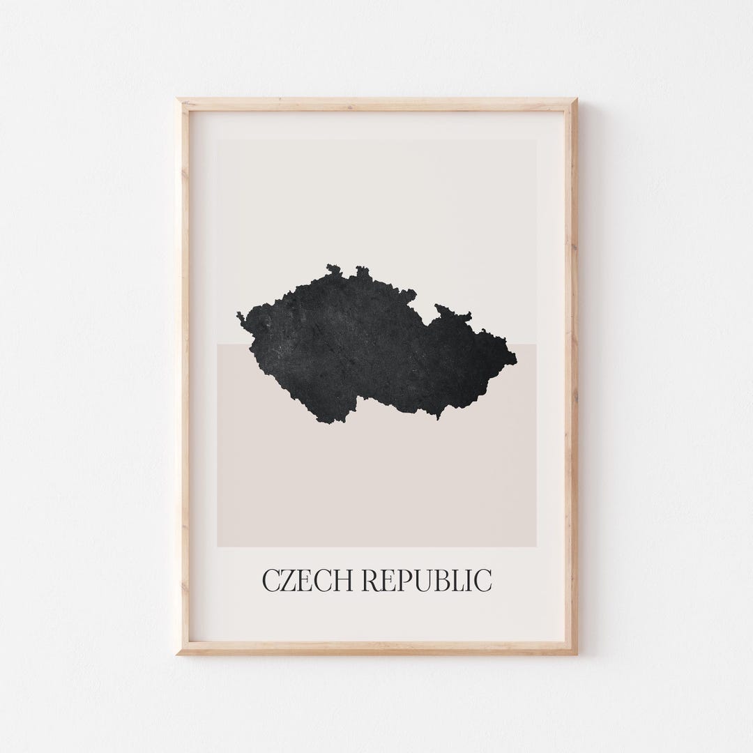 Czech Republic Map Poster, Czech Republic Print, Czech Republic Map ...