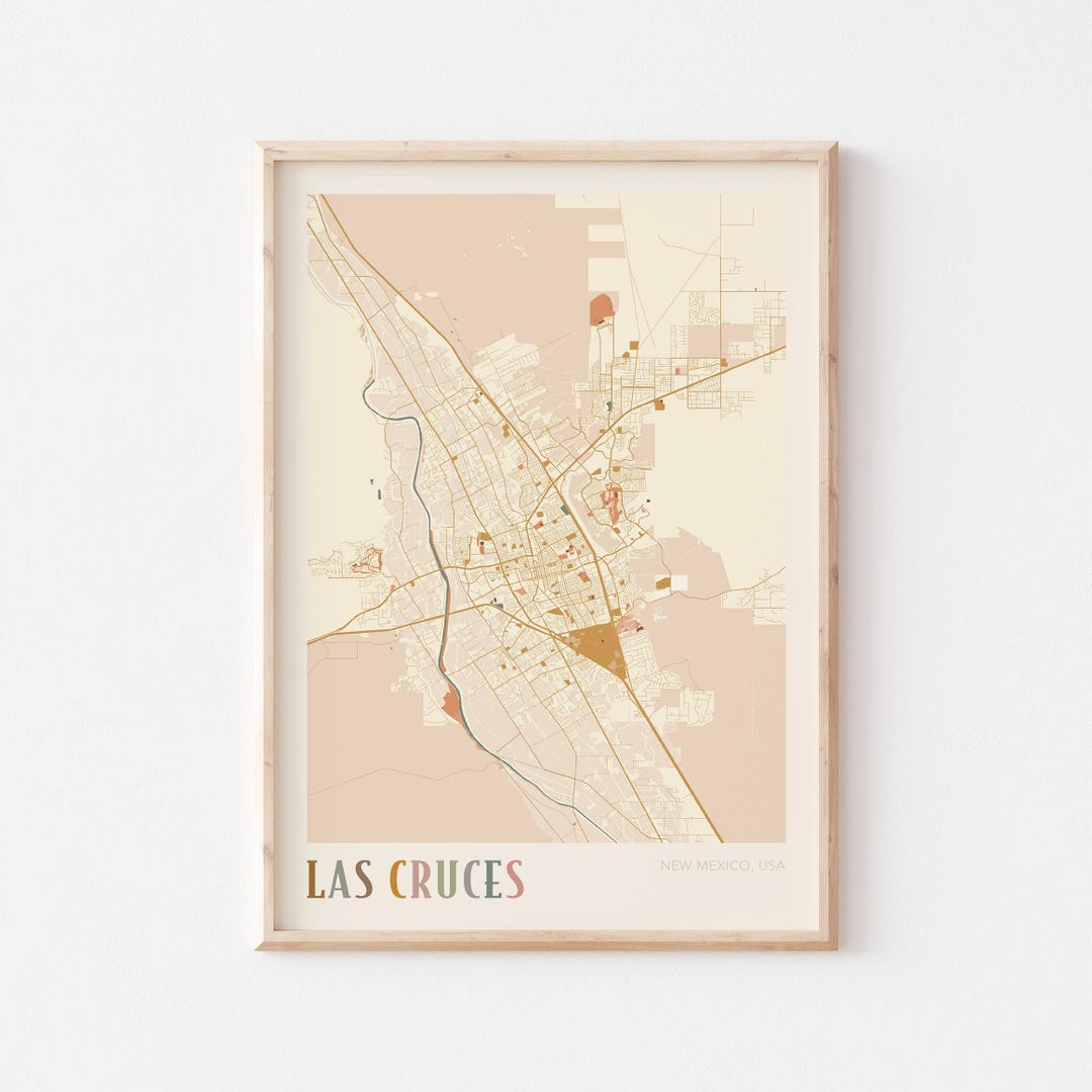 Las Cruces Map Poster, Las Cruces Print, Las Cruces Poster, Las Cruces ...