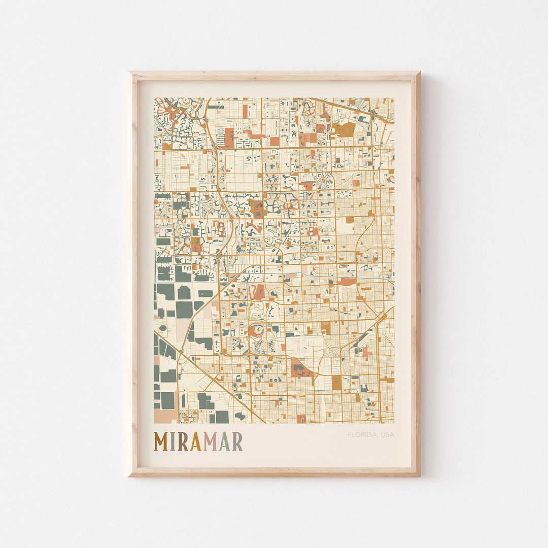 Miramar Map Poster, Miramar Print, Miramar Poster, Miramar Wall Art ...