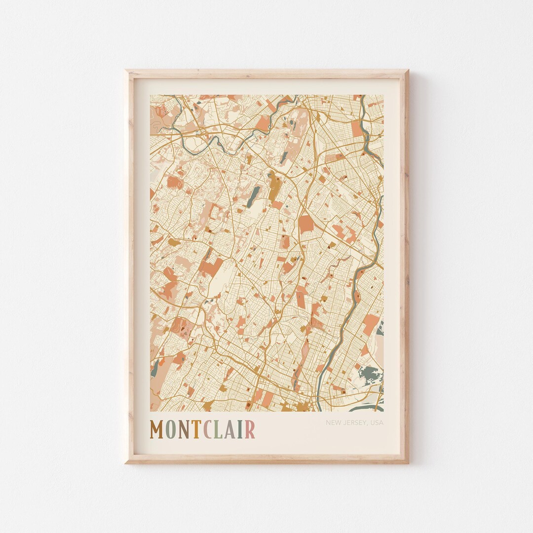 Montclair Map Poster, Montclair Print, Montclair Poster, Montclair Wall ...
