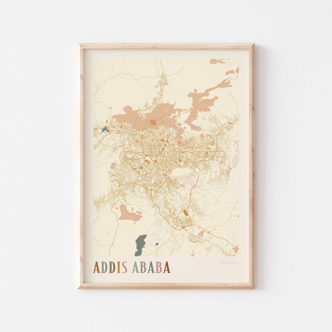 Addis Ababa Map Poster, Addis Ababa Print, Addis Ababa Poster, Addis ...