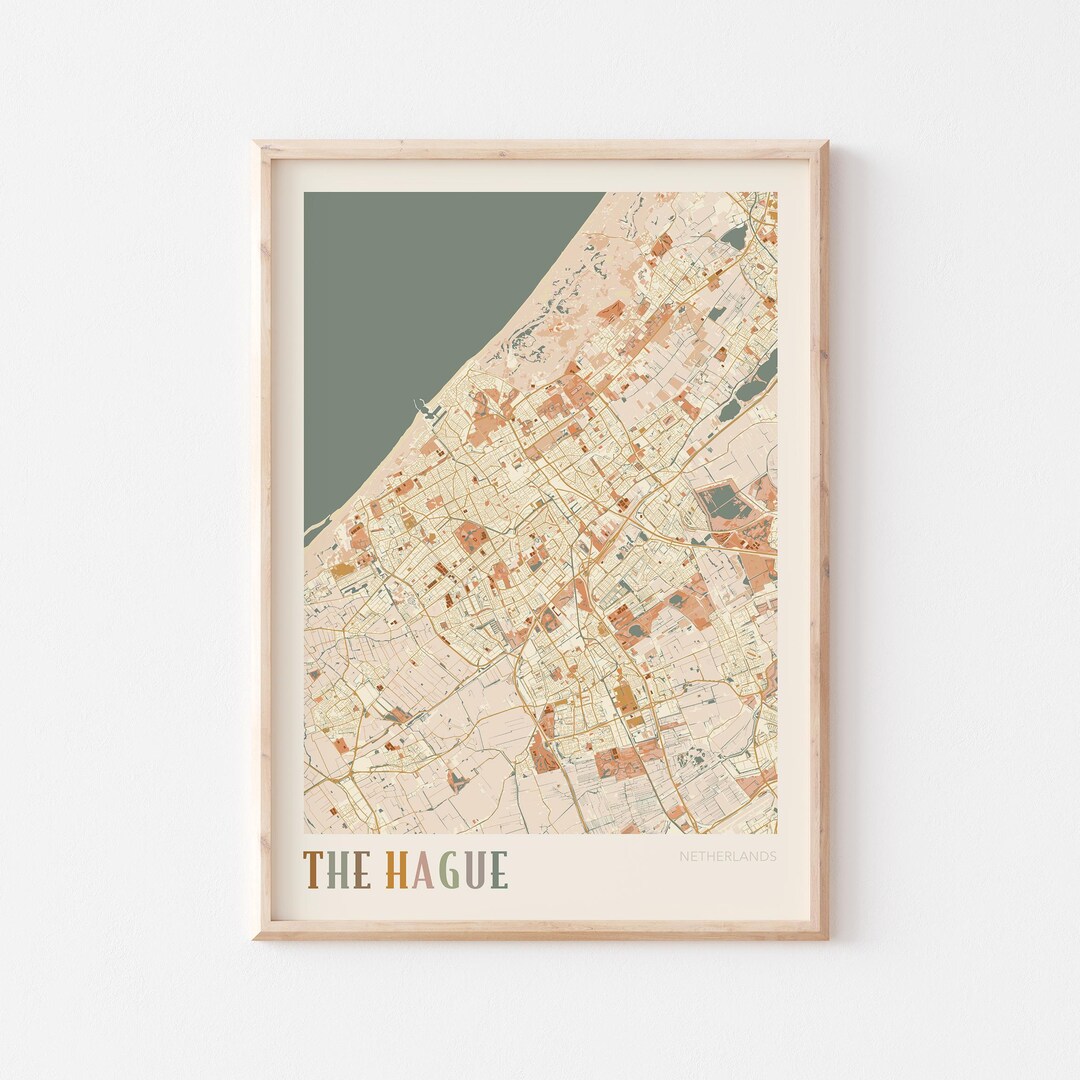 The Hague Map Poster, the Hague Print, the Hague Poster, the Hague Wall ...
