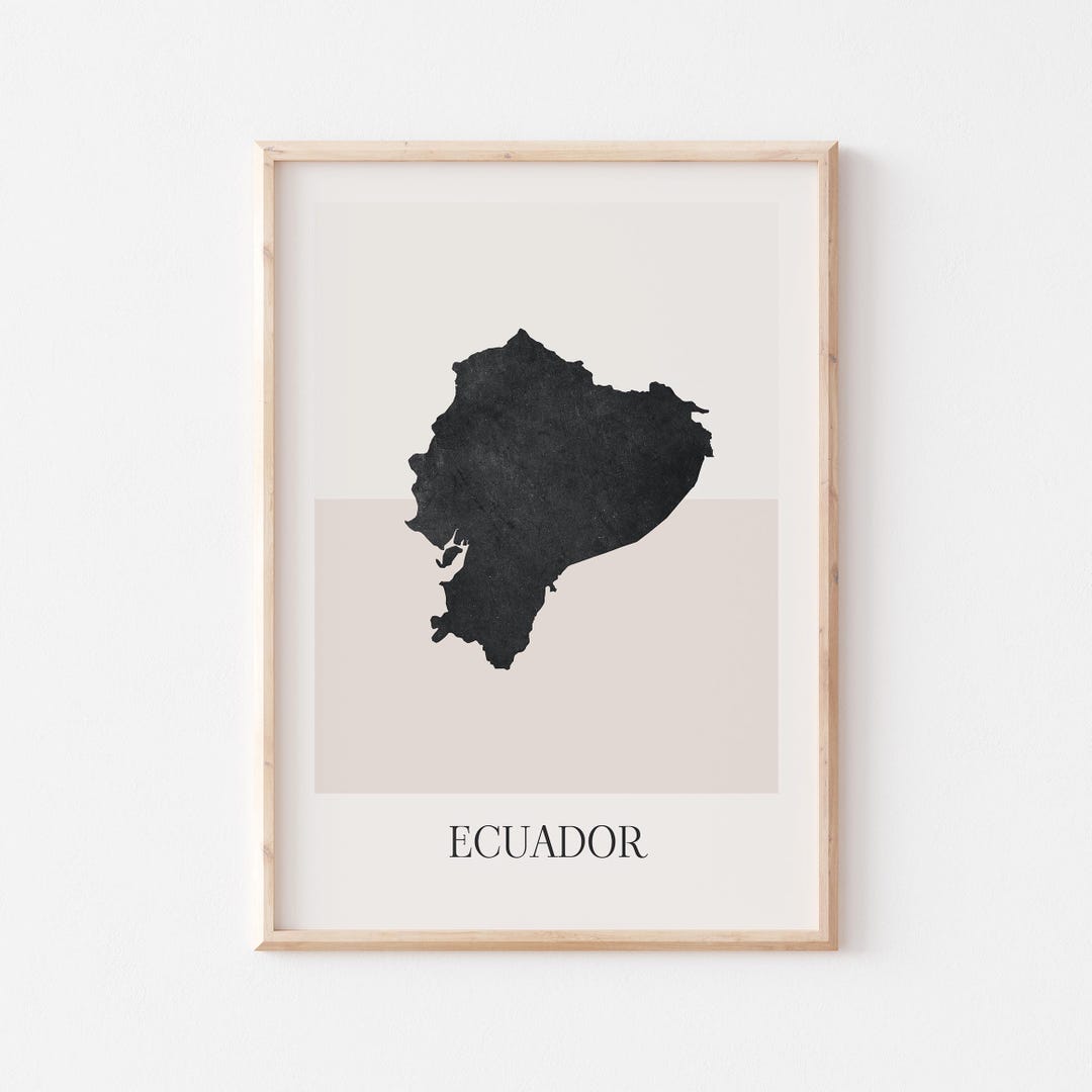 Ecuador Map Poster, Ecuador Print, Ecuador Map Print Minimalist Boho ...