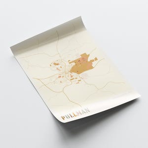Pullman Map Poster, Pullman Print, Pullman Poster, Pullman Wall Art ...