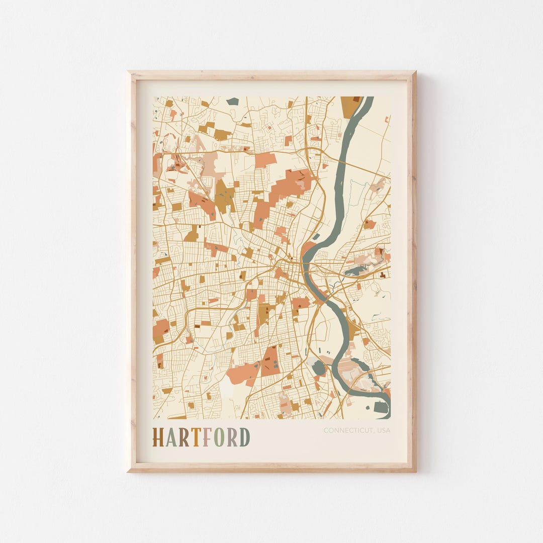 Hartford Map Poster, Hartford Print, Hartford Poster, Hartford Wall Art ...