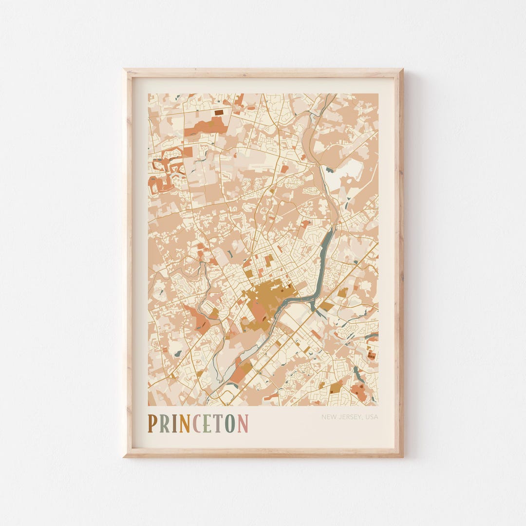 Princeton Map Poster, Princeton Print, Princeton Poster, Princeton Wall ...