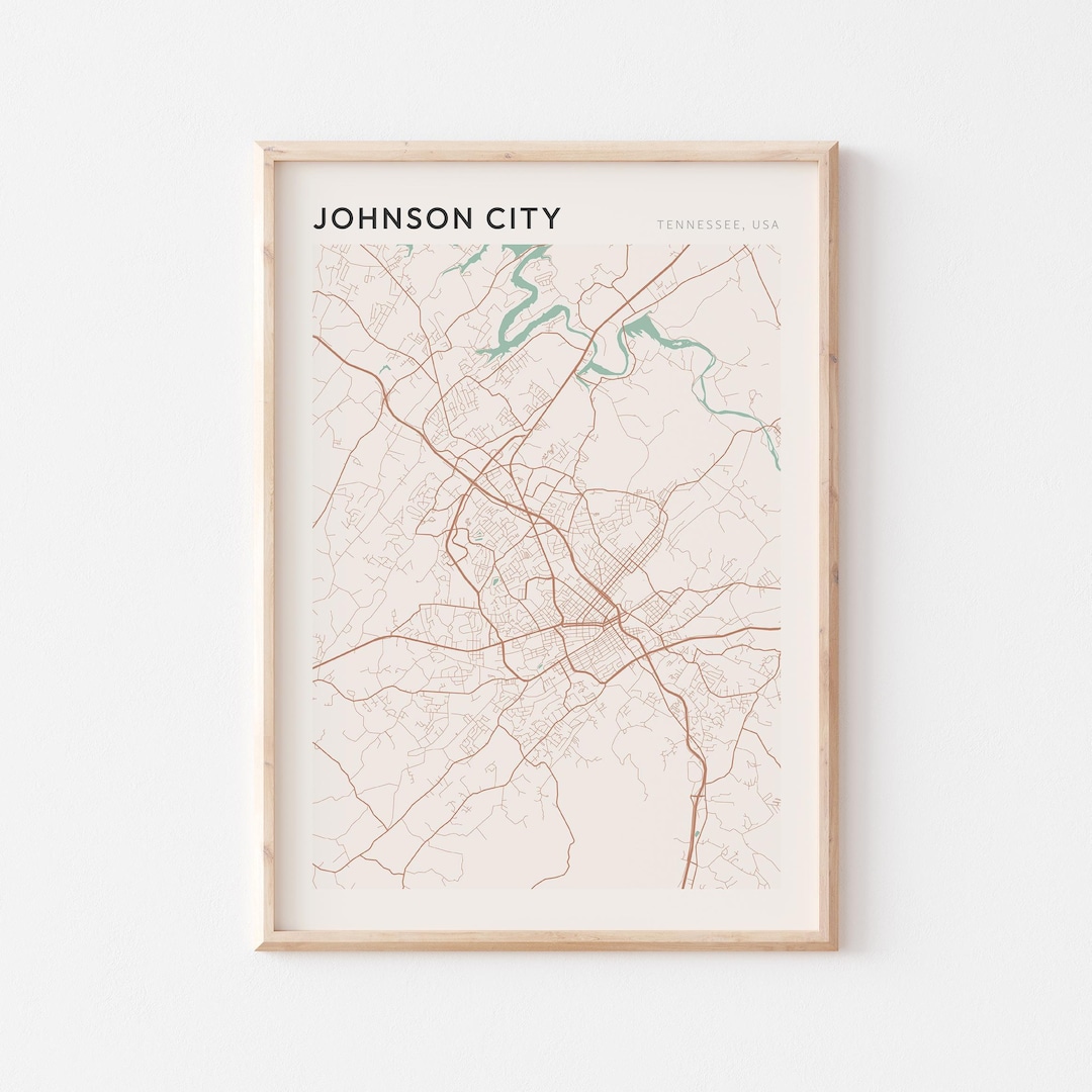 Johnson City Map Poster, Johnson City Print, Johnson City Poster ...
