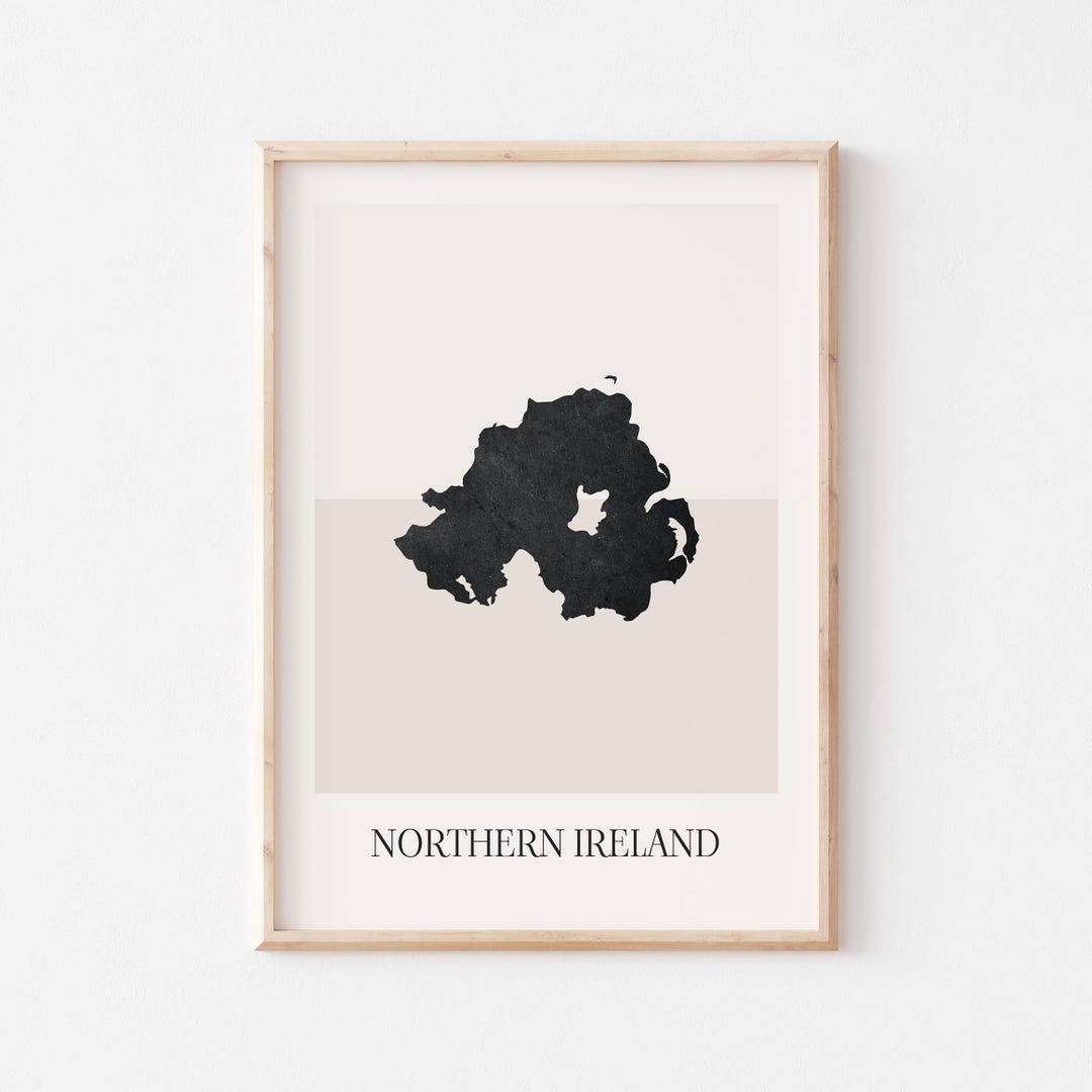 Northern Ireland Map Poster, Northern Ireland Print, Northern Ireland ...