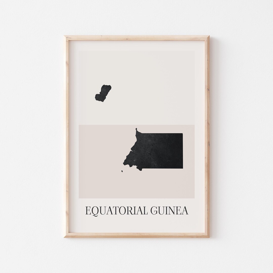 Equatorial Guinea Map Poster, Equatorial Guinea Print, Equatorial ...