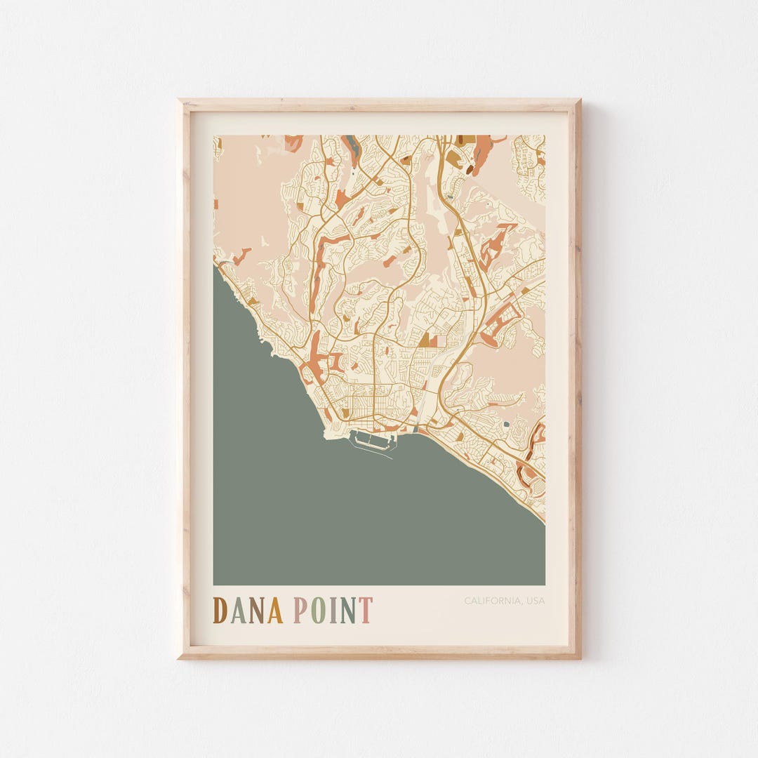 Dana Point Map Poster, Dana Point Print, Dana Point Poster, Dana Point ...