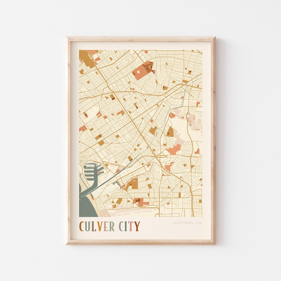 Culver City Map Poster, Culver City Print, Culver City Poster, Culver ...
