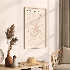 Charlottesville Map Poster, Charlottesville Print, Charlottesville ...