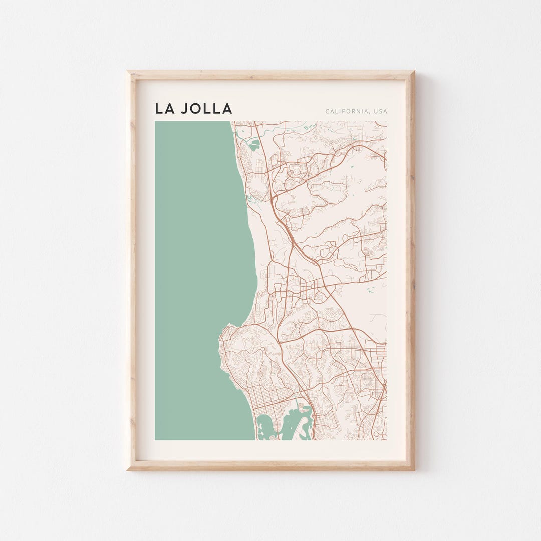 La Jolla Map Poster, La Jolla Print, La Jolla Poster, La Jolla Wall Art ...