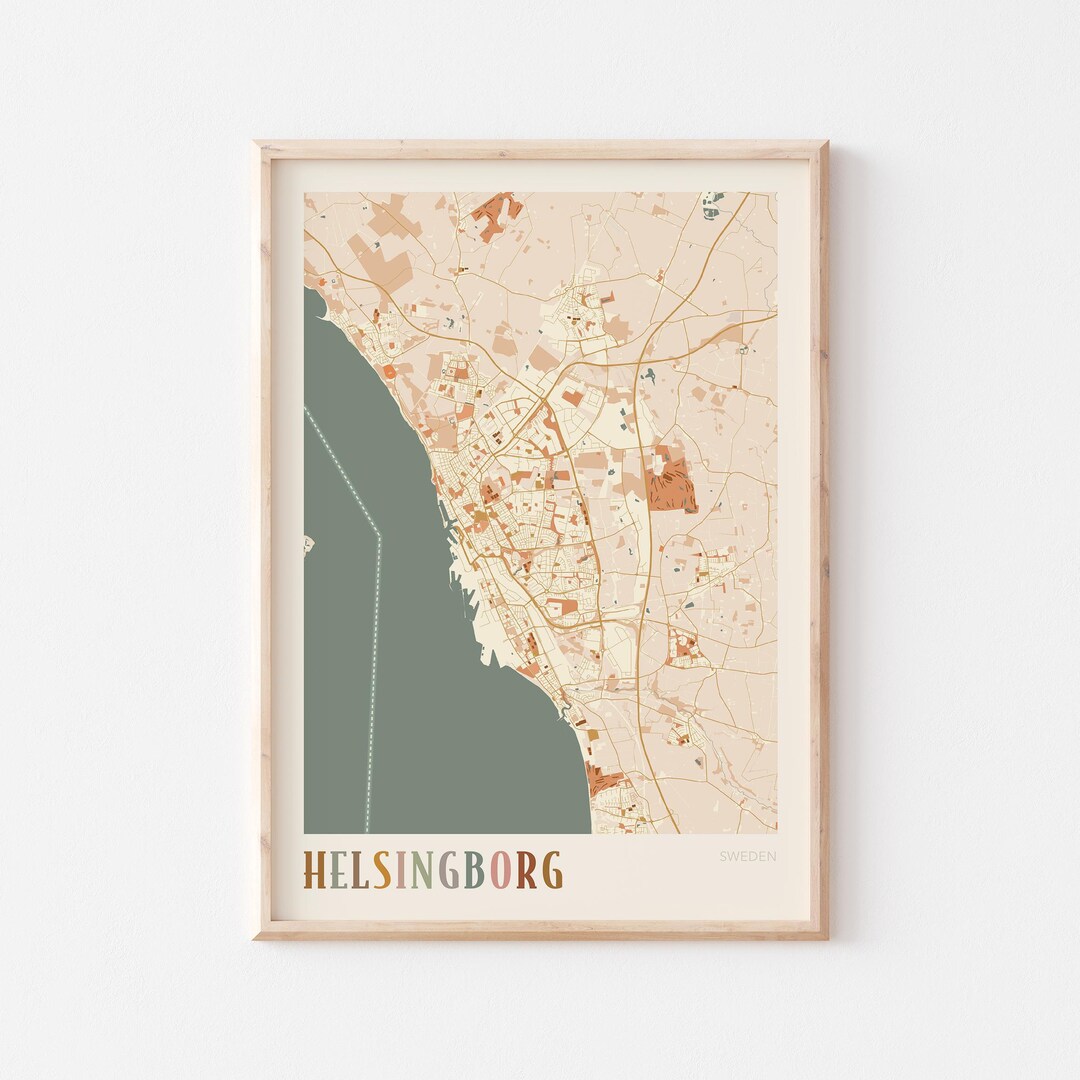 Helsingborg Map Poster, Helsingborg Print, Helsingborg Poster ...