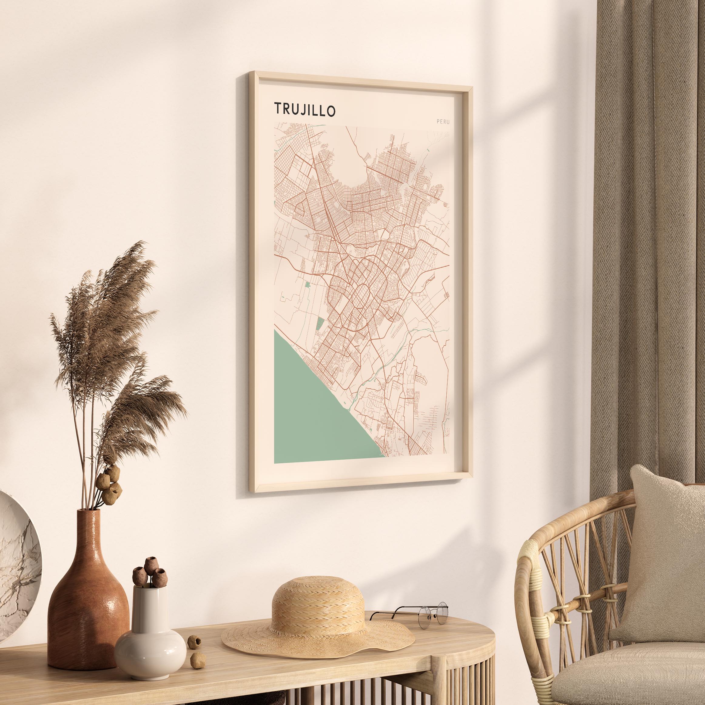 Trujillo Map Poster, Trujillo Print, Trujillo Poster, Trujillo Wall Art ...