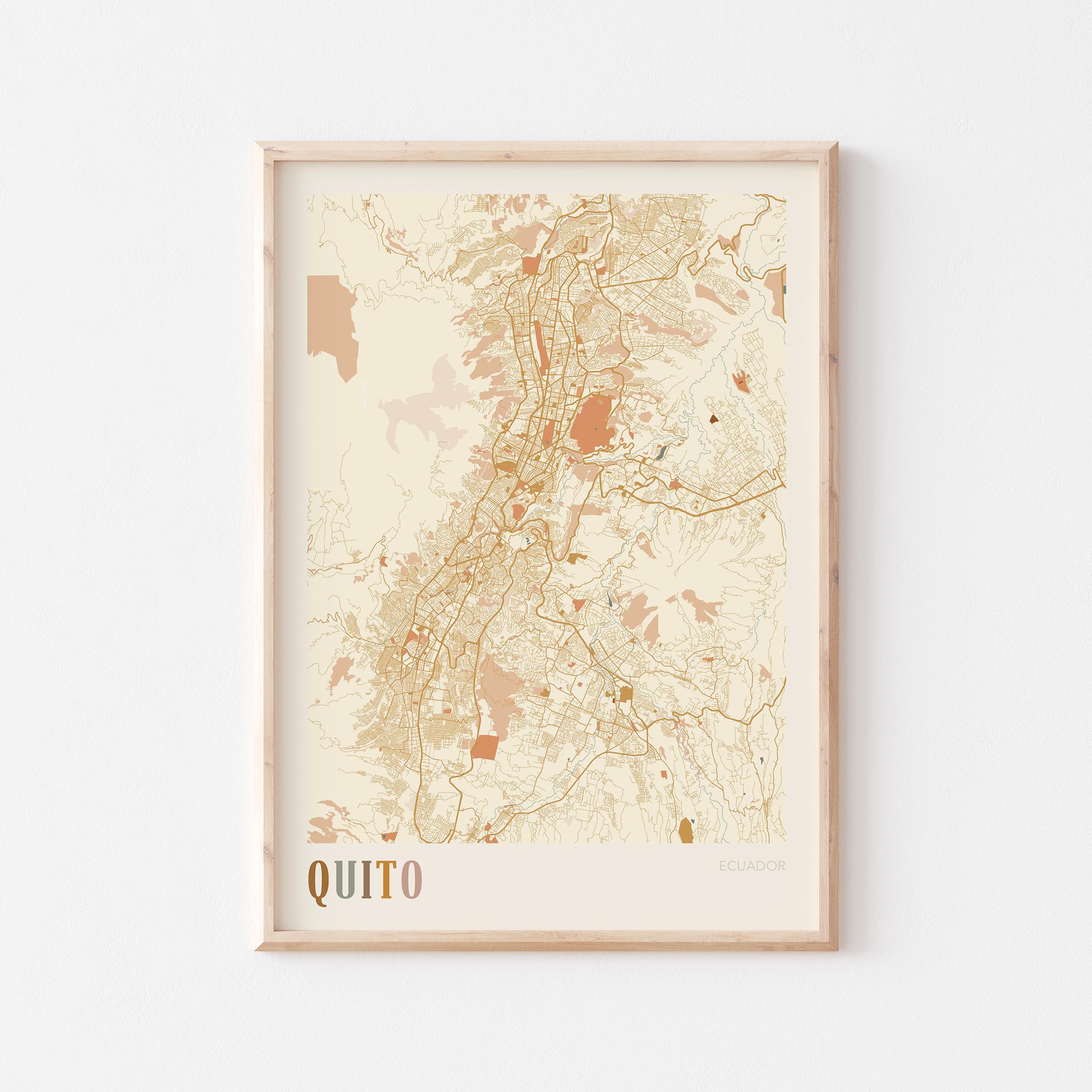 Quito Map Poster, Quito Print, Quito Poster, Quito Wall Art, Quito ...