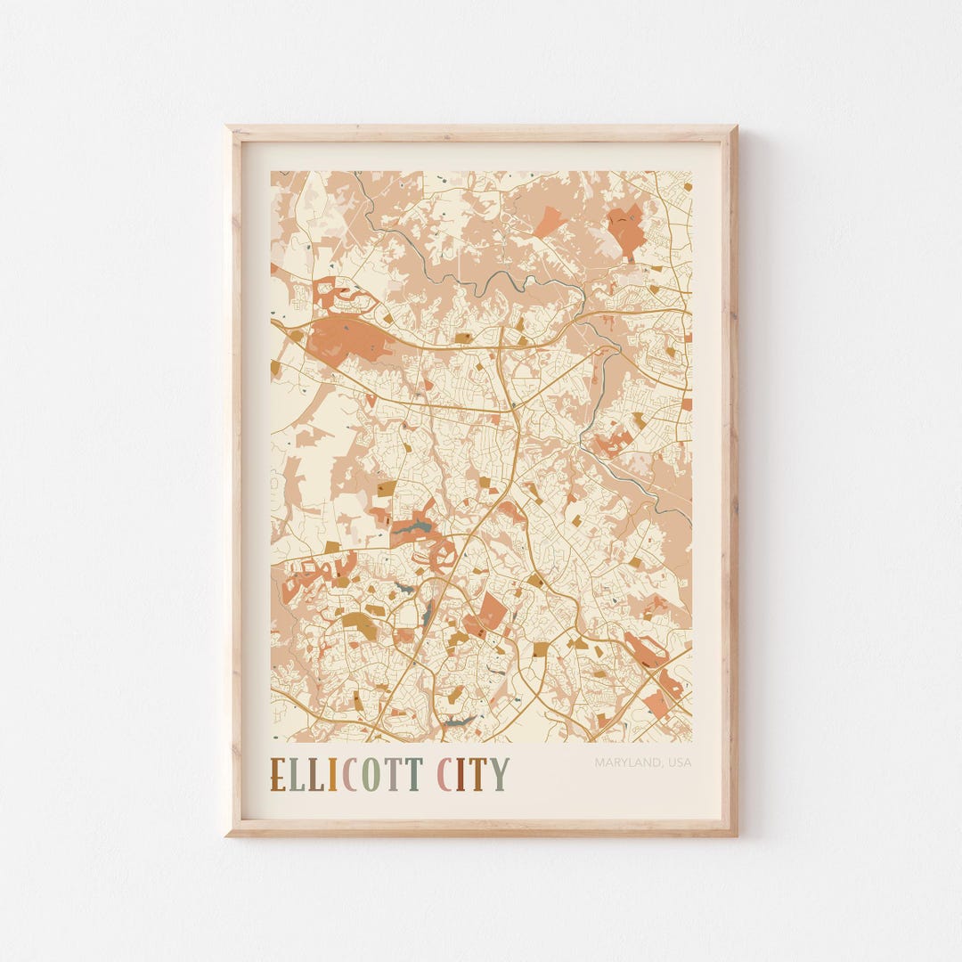 Ellicott City Map Poster, Ellicott City Print, Ellicott City Poster ...