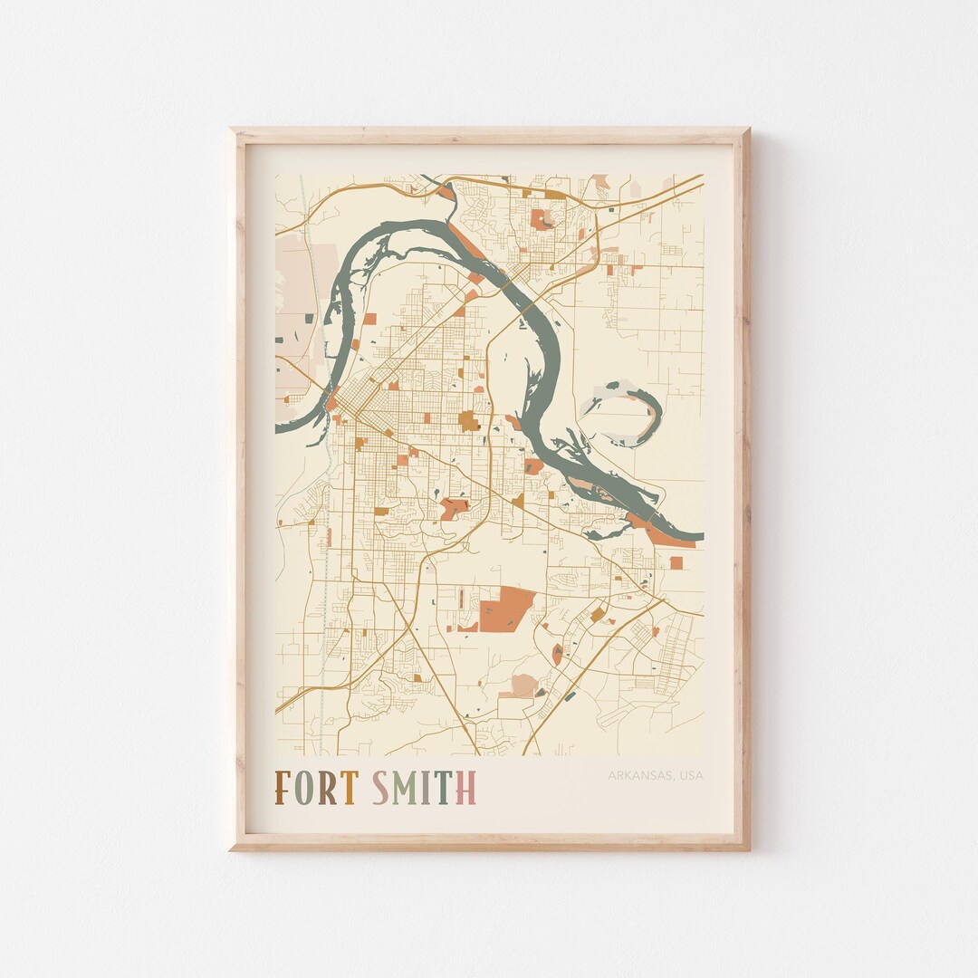 Fort Smith Map Poster, Fort Smith Print, Fort Smith Poster, Fort Smith ...