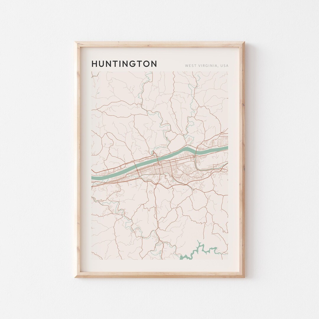 Huntington Map Poster, Huntington Print, Huntington Poster, Huntington ...