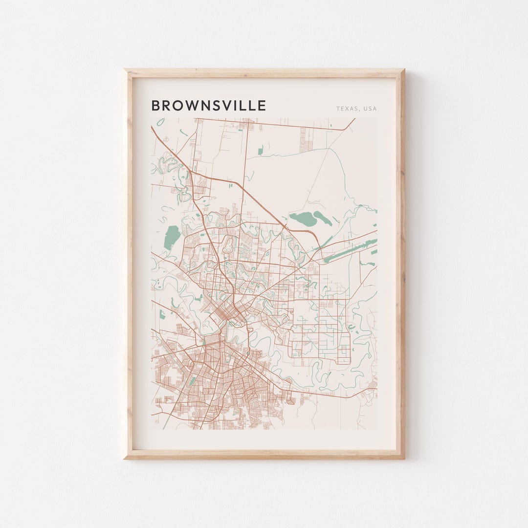 Brownsville Map Poster, Brownsville Print, Brownsville Poster ...