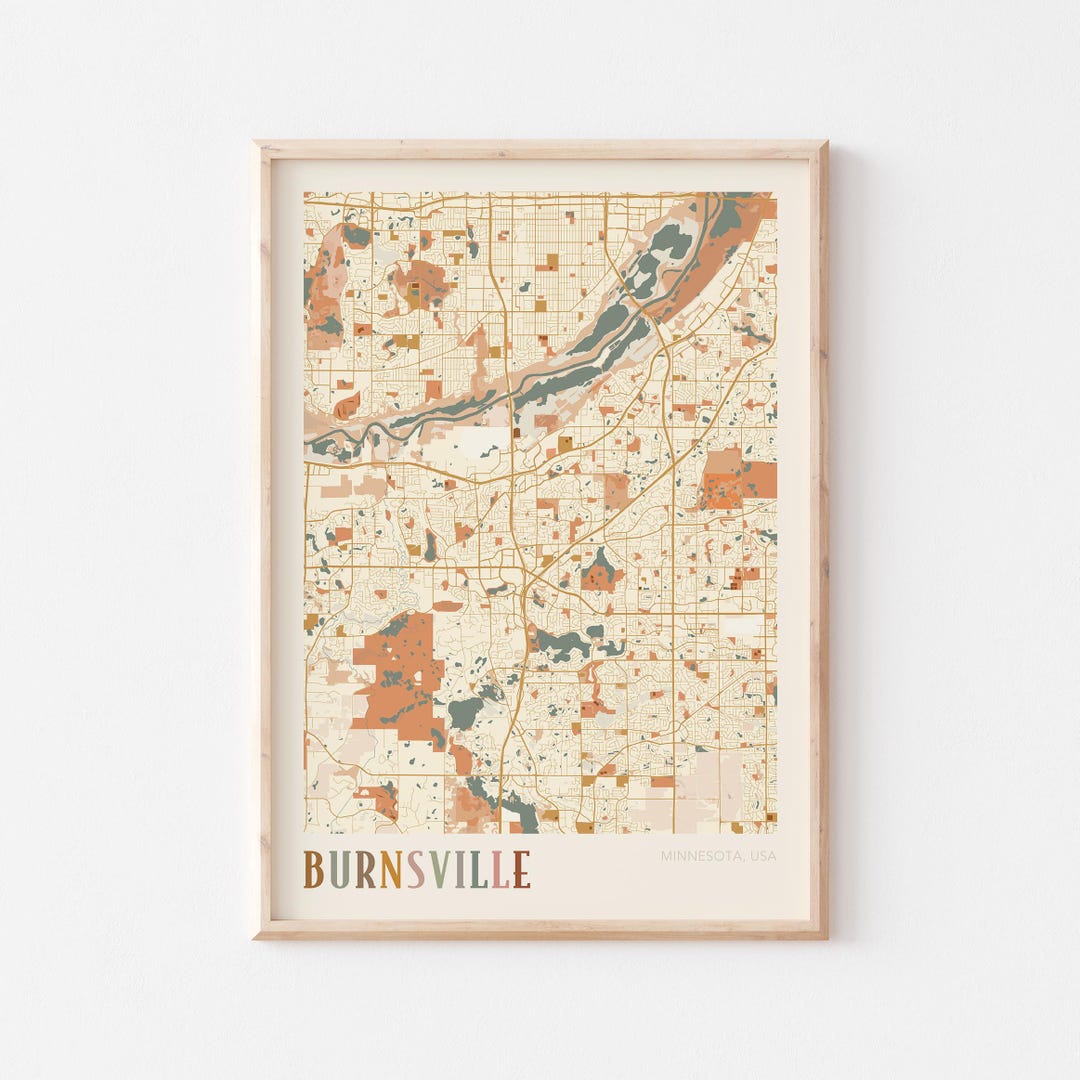 Burnsville Map Poster, Burnsville Print, Burnsville Poster, Burnsville ...
