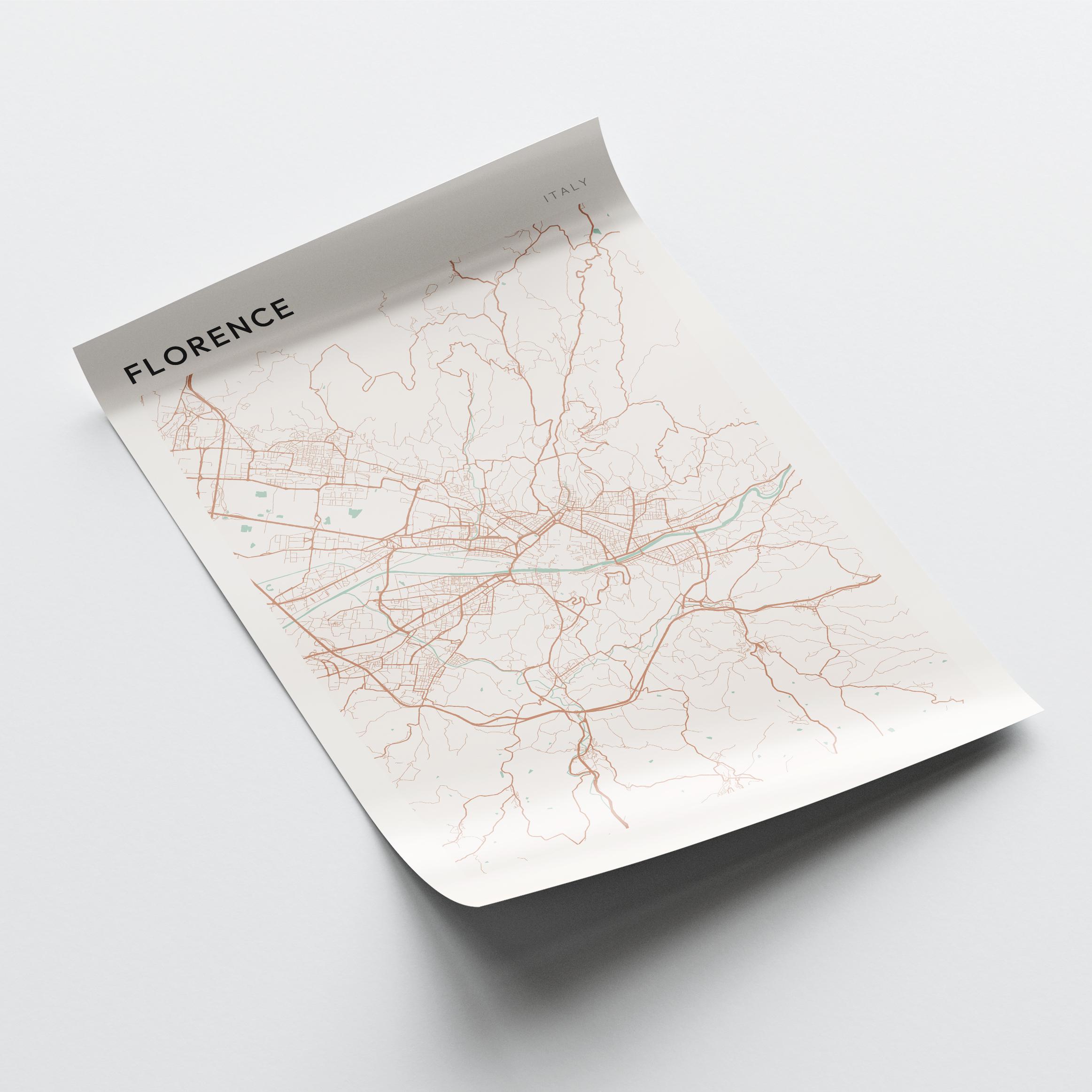 Florence Map Poster, Florence Print, Florence Poster, Florence Wall Art ...