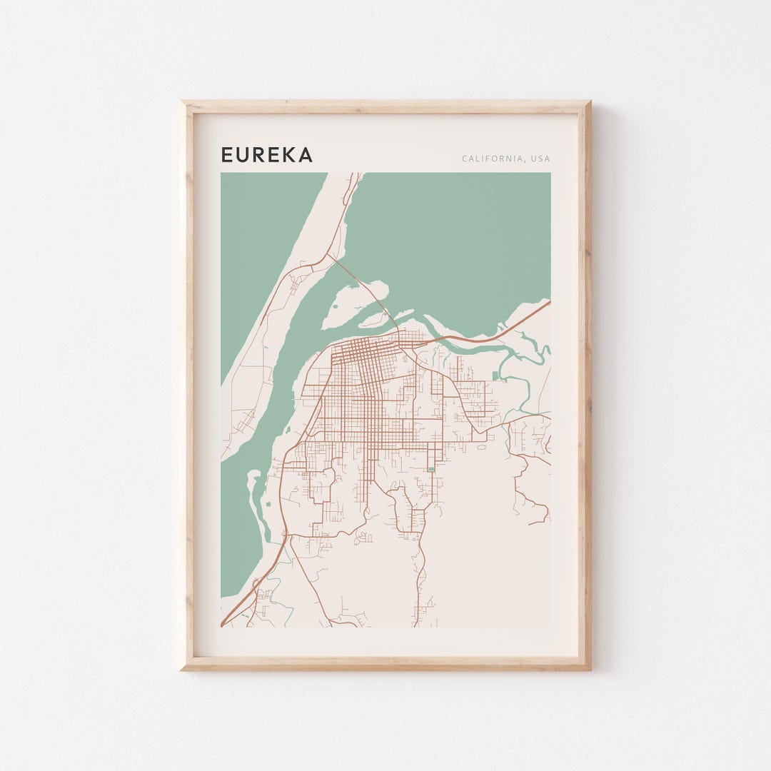 Eureka Map Poster, Eureka Print, Eureka Poster, Eureka Wall Art ...