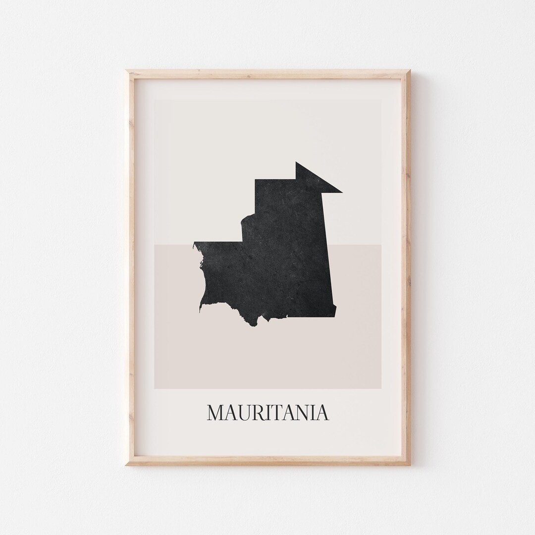 Mauritania Map Poster, Mauritania Print, Mauritania Map Print ...