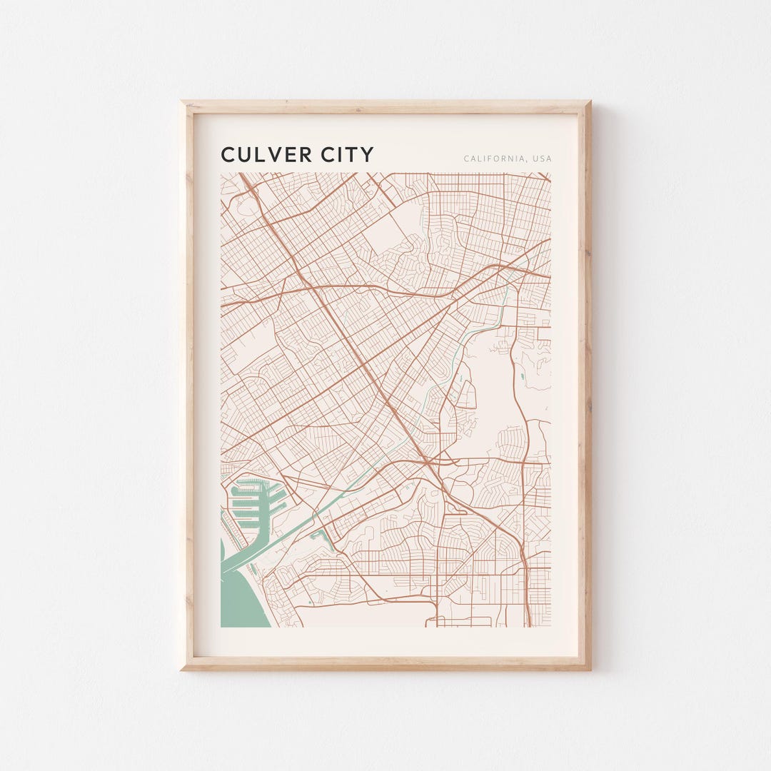 Culver City Map Poster, Culver City Print, Culver City Poster, Culver ...