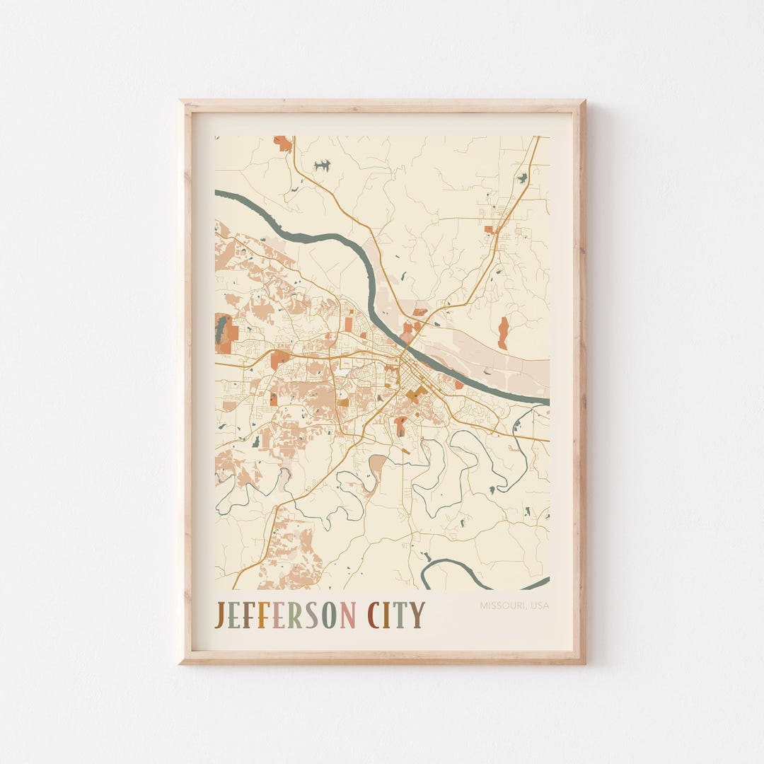 Jefferson City Map Poster, Jefferson City Print, Jefferson City Poster ...