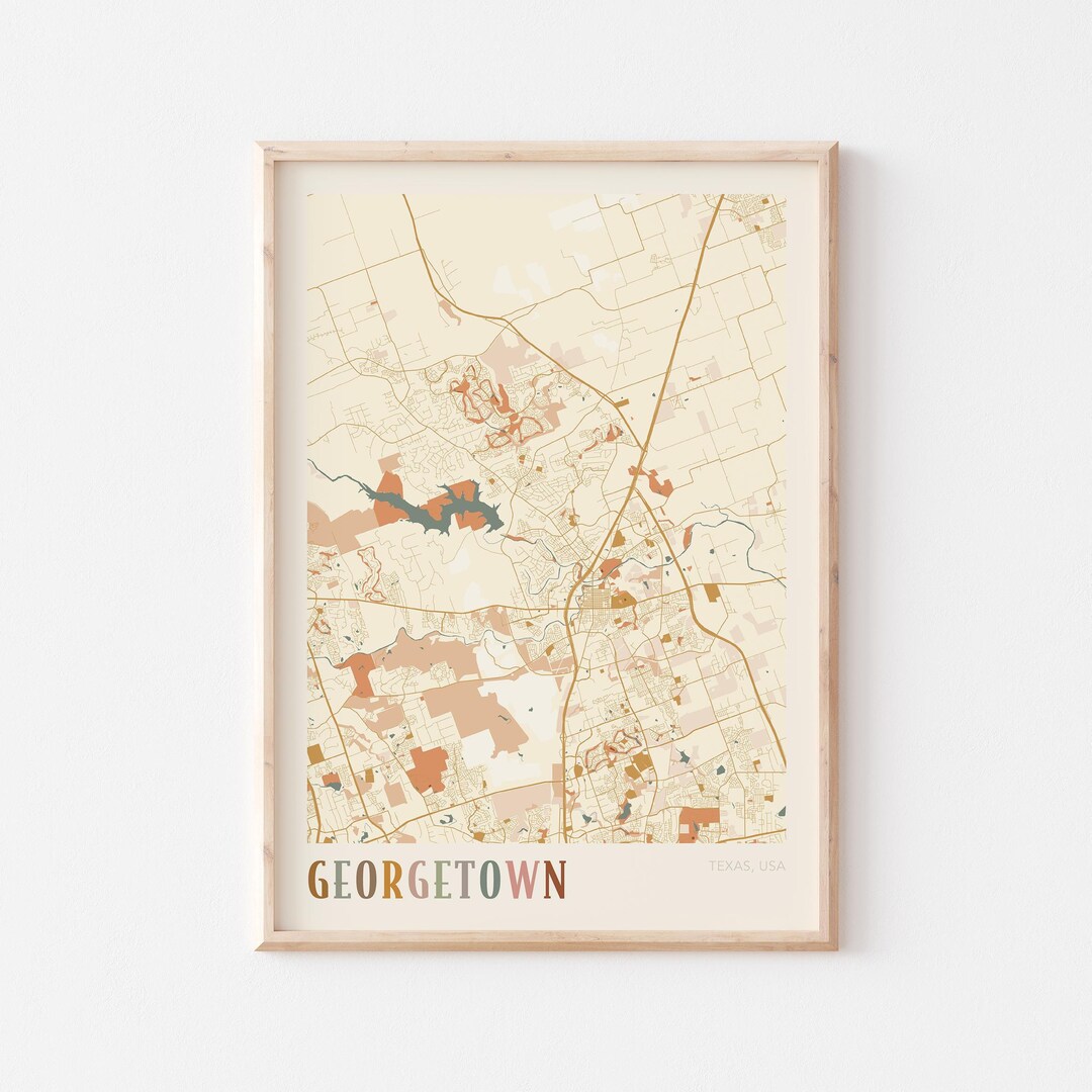 Georgetown Map Poster, Georgetown Print, Georgetown Poster, Georgetown ...