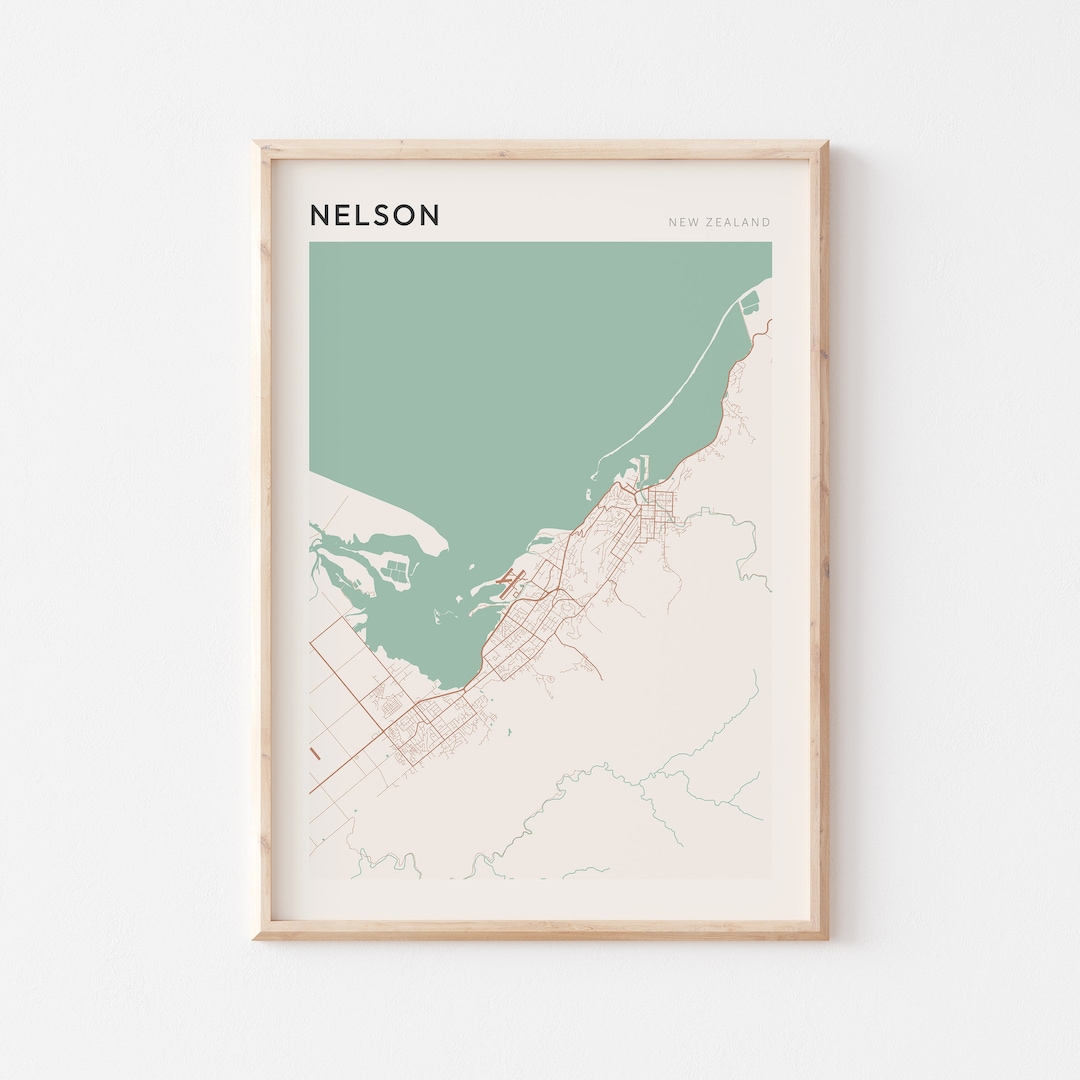 Nelson Map Poster, Nelson Wall Art, Nelson Map, Nelson Poster, Nelson ...