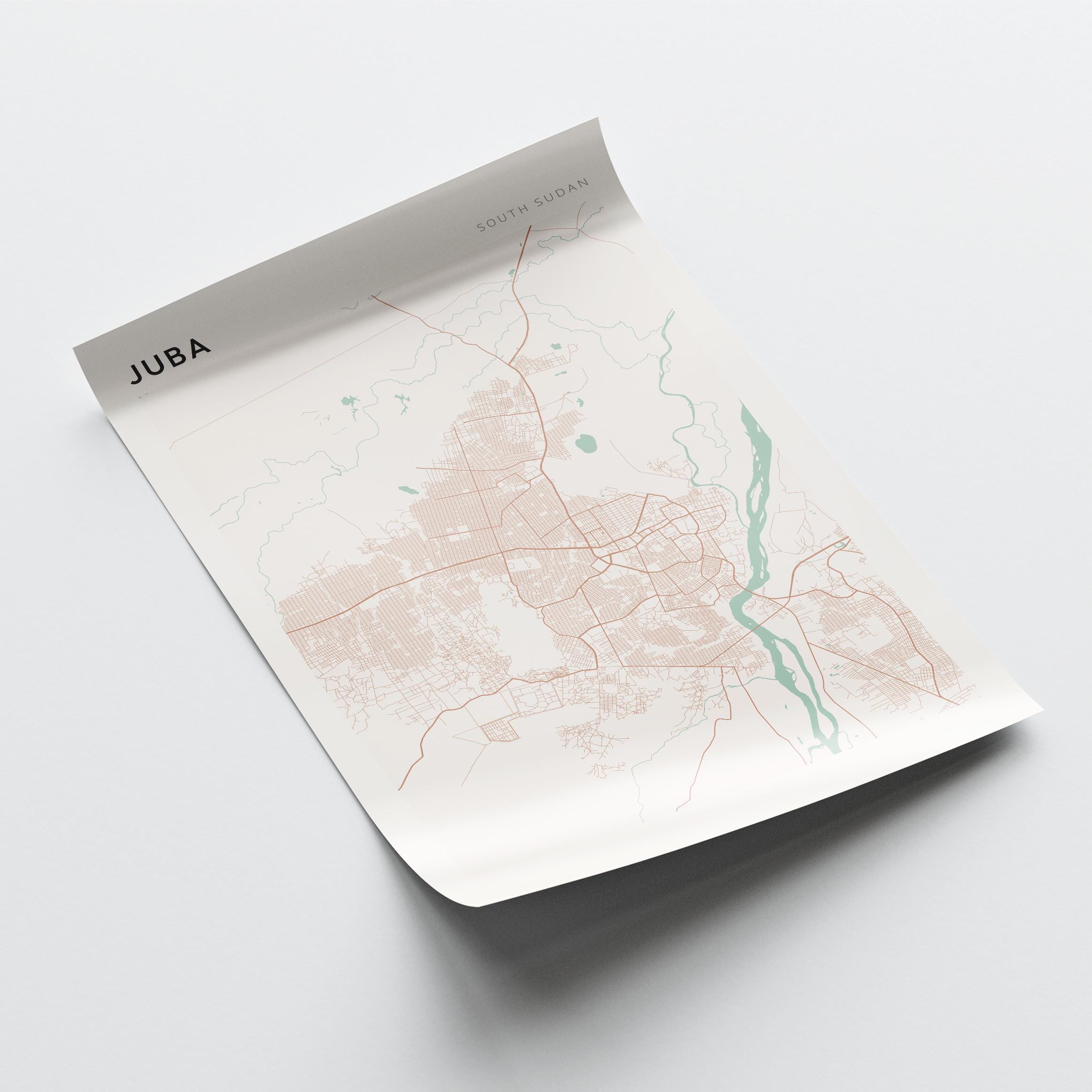 Juba Map Poster, Juba Print, Juba Poster, Juba Wall Art, South Sudan ...