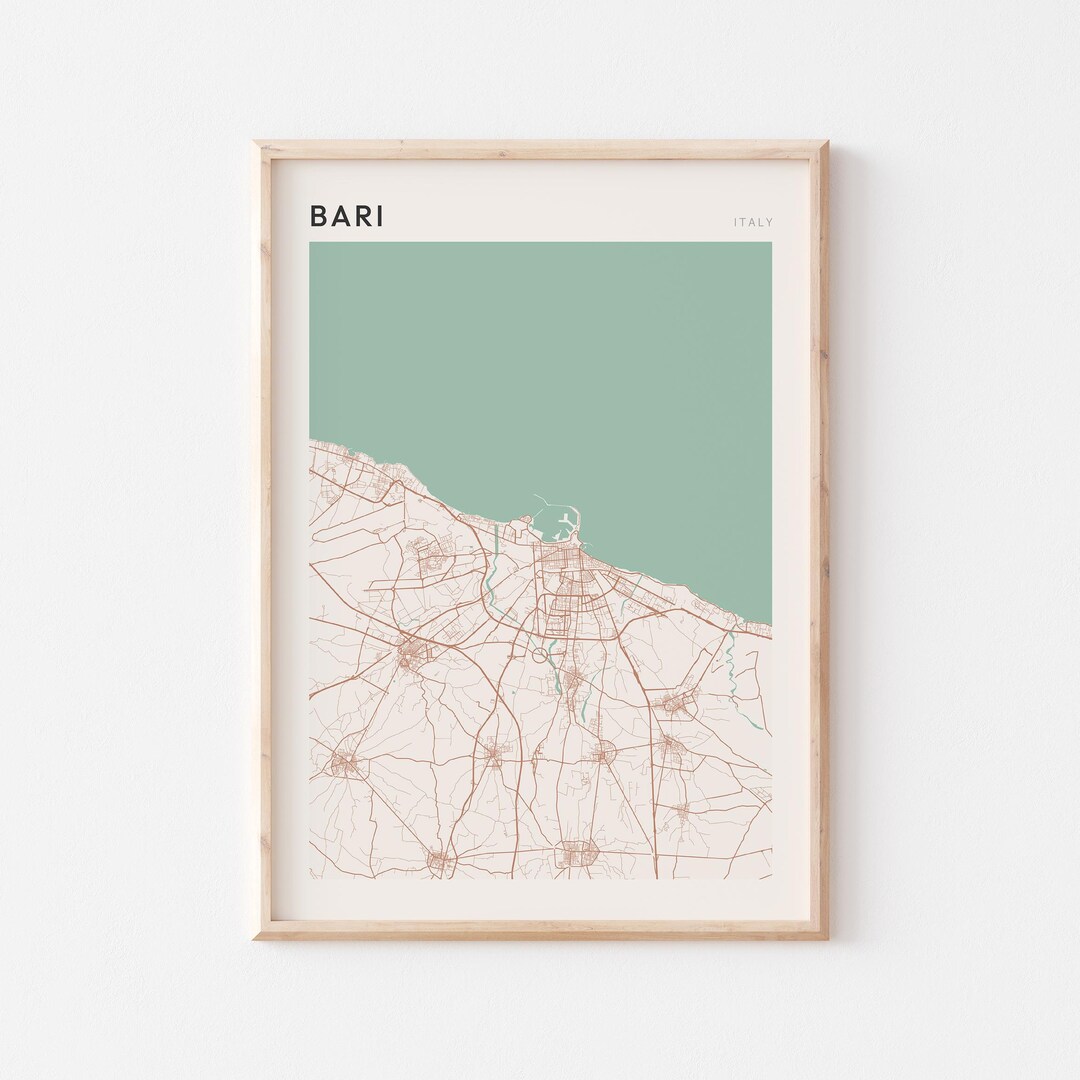 Bari Map Poster, Bari Print, Bari Poster, Bari Wall Art, Italy, Travel ...
