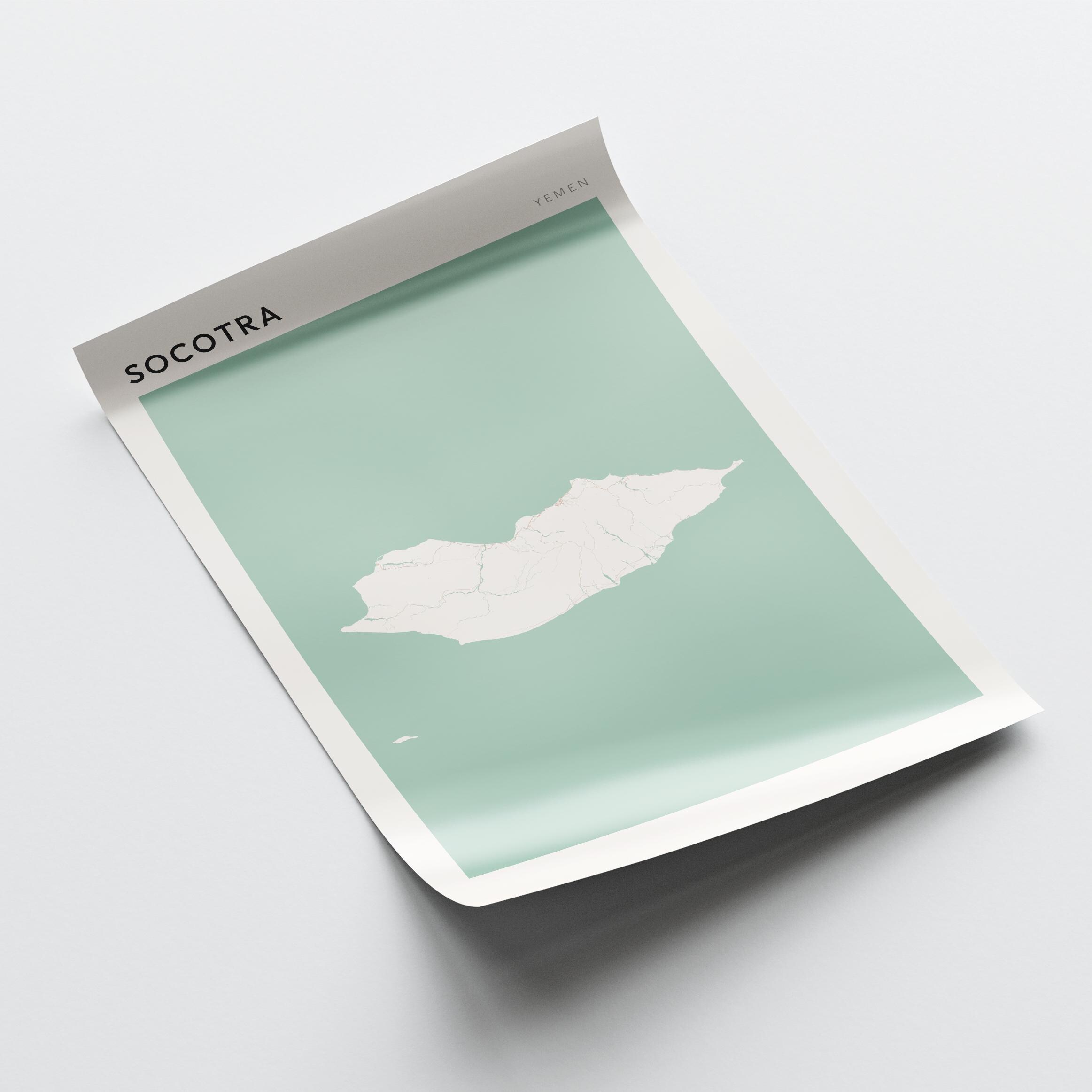 Socotra Map Poster, Socotra Print, Socotra Poster, Socotra Wall Art ...