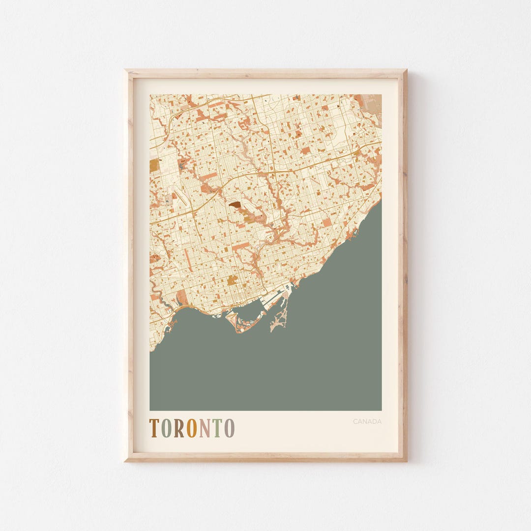 Toronto Map Poster, Toronto Wall Art, Toronto Poster, Toronto Art Print ...