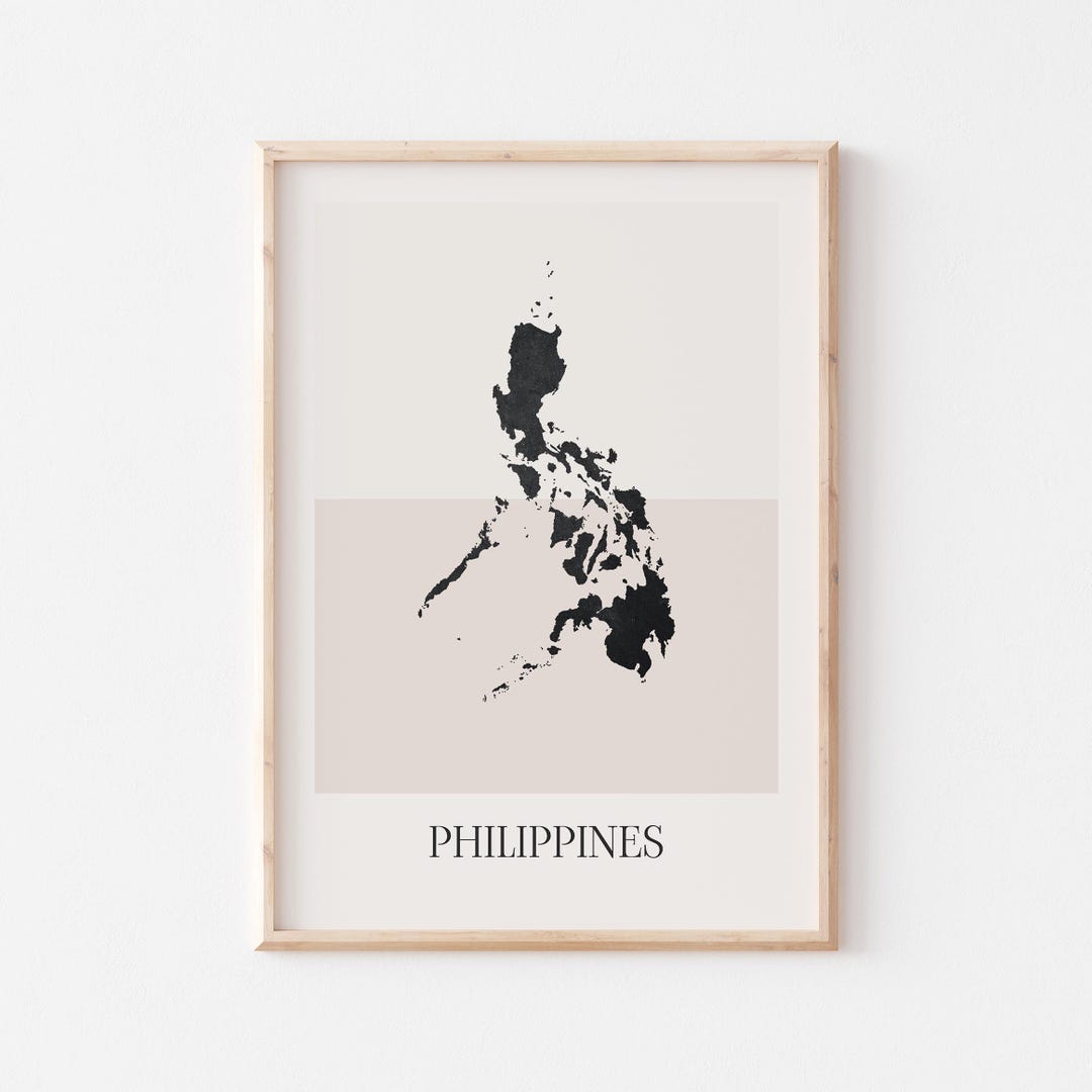 Philippines Map Poster, Philippines Print, Philippines Map Print ...
