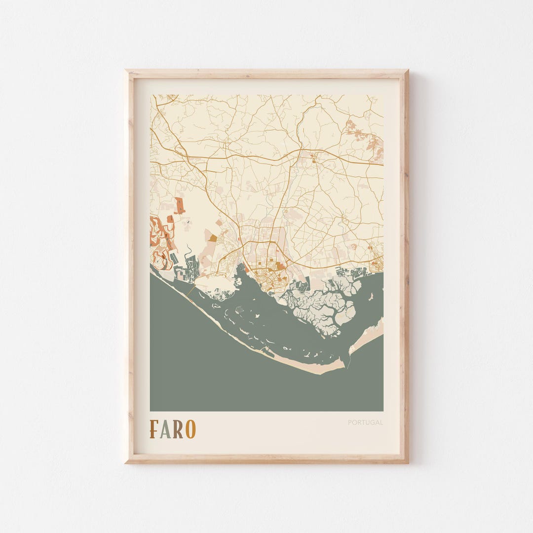 Faro Map Poster, Faro Print, Faro Poster, Faro Wall Art, Portugal ...