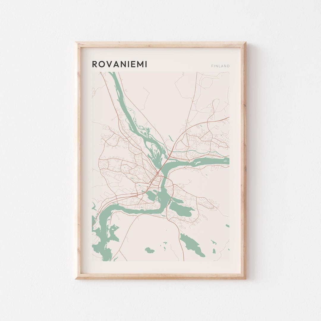 Rovaniemi Map Poster, Rovaniemi Print, Rovaniemi Poster, Rovaniemi Wall ...