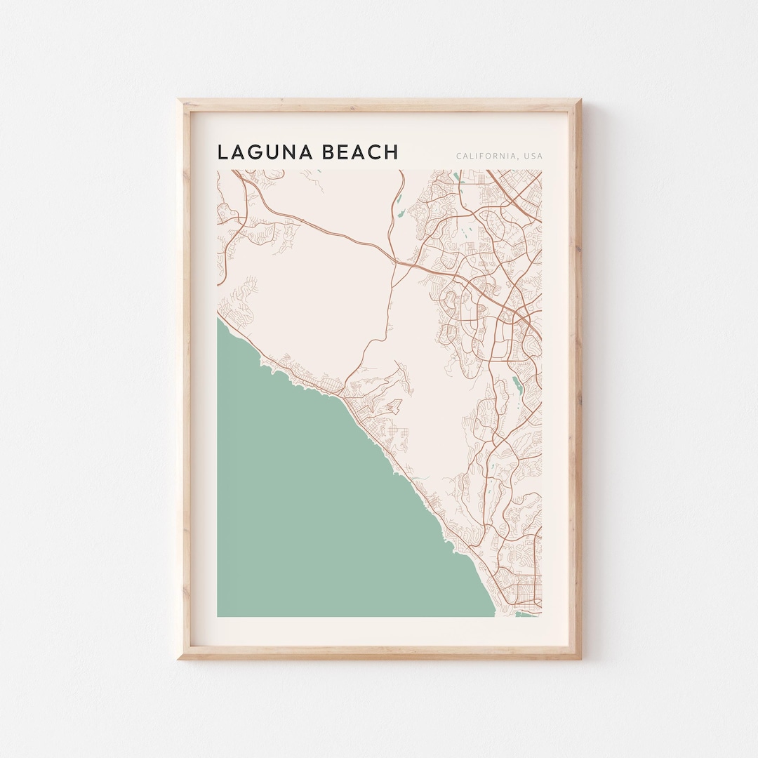 Laguna Beach Map Poster, Laguna Beach Print, Laguna Beach Poster ...