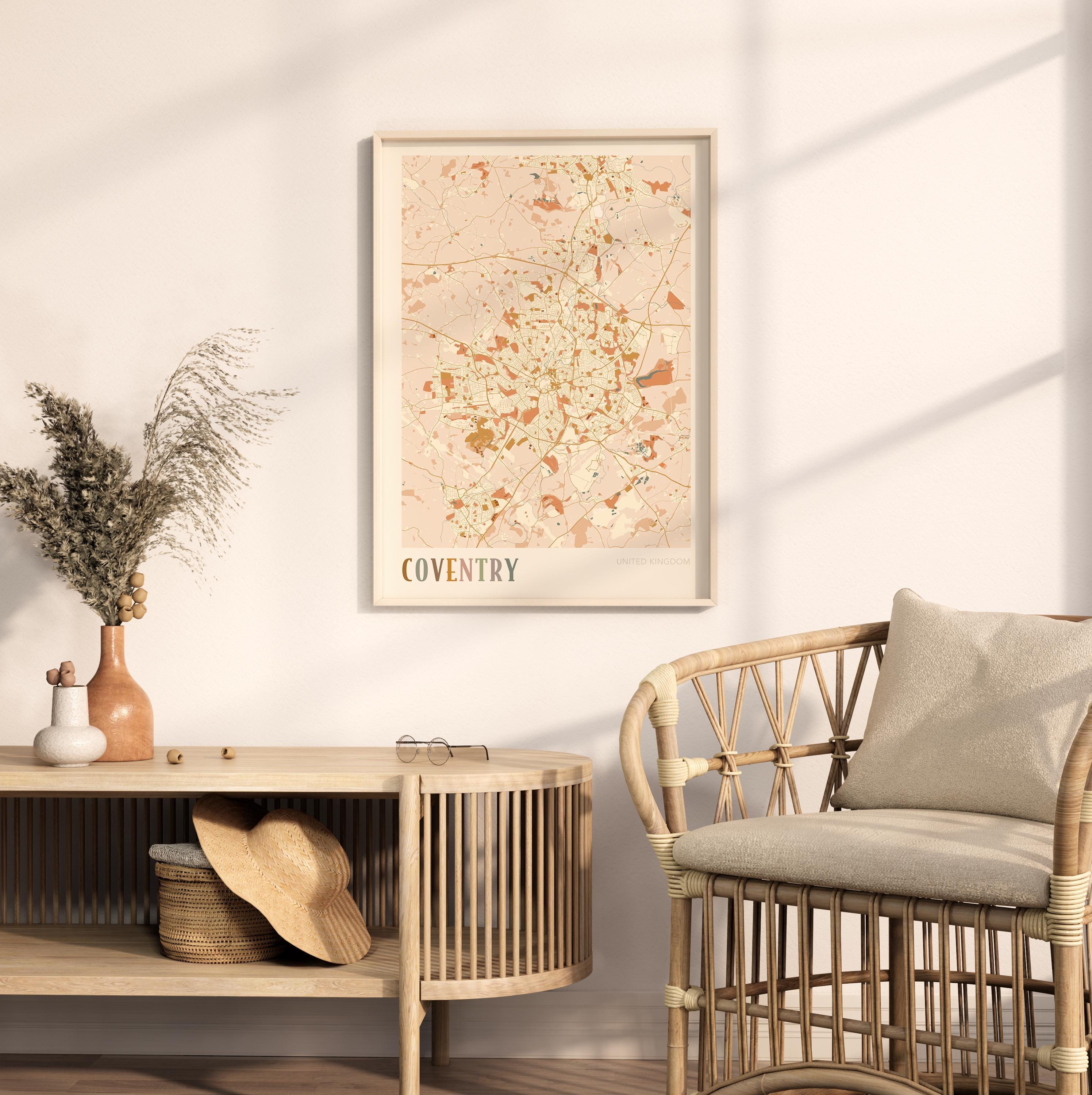 Coventry Map Poster, Coventry Print, Coventry Poster, Coventry Wall Art ...