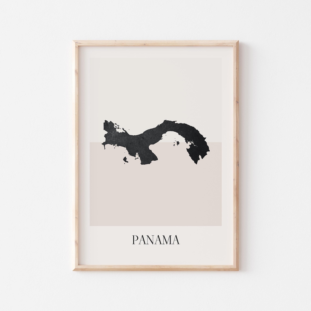 Panama Map Poster, Panama Print, Panama Map Print Minimalist Boho Wall ...