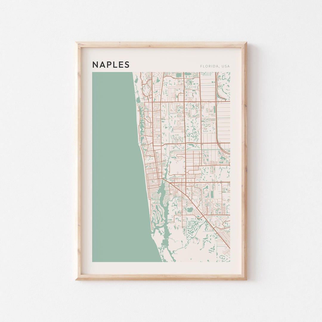 Naples Map Poster, Naples Print, Naples Poster, Naples Wall Art, Naples ...